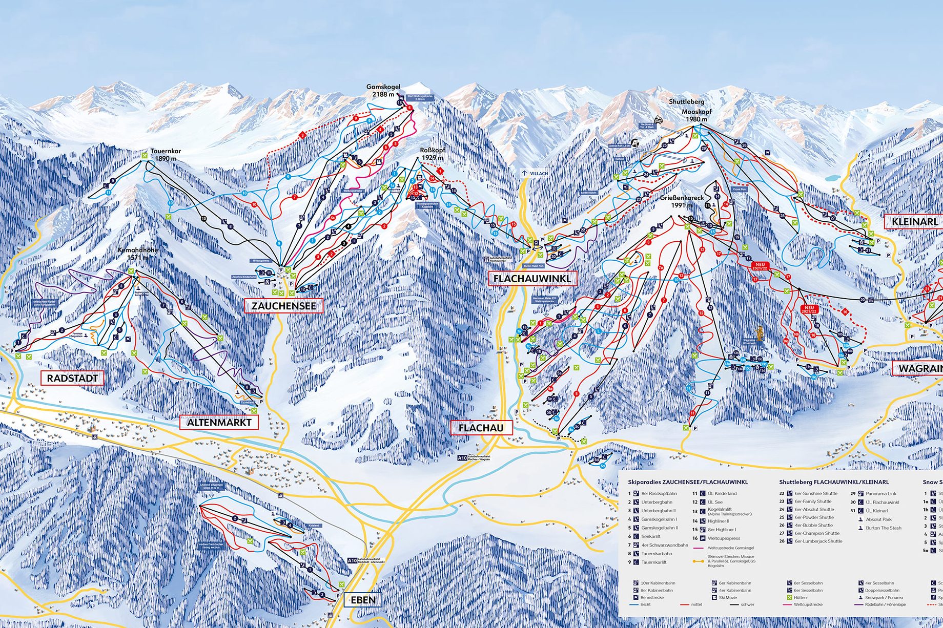 Pistenplan Snow Space Salzburg – HOME of TRAVEL