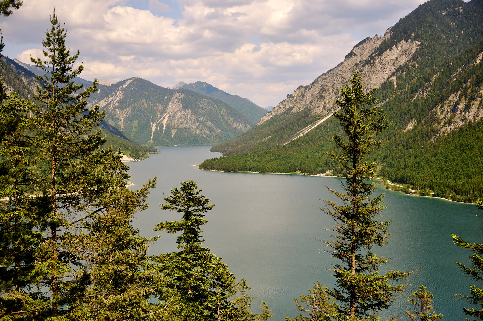 Aussicht über den Plansee während dem Aufstieg. – HOME of TRAVEL